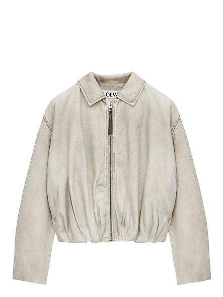 LOEWE Draped Long Sleeve Denim Jacket